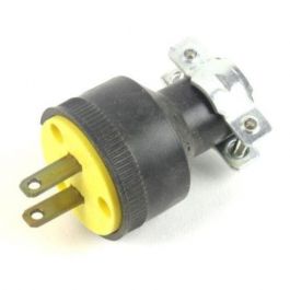 RUBBER 2 WAY WIRE PLUG BLACK 1 Each 1723-BOX