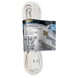 12FT WHITE EXTENSION CORD