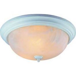 WHITE 2-LIGHT CEILING FIXTURE