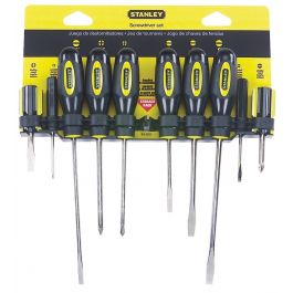 STANLEY S/DRIVER SET & STORAGE RACK 10PC