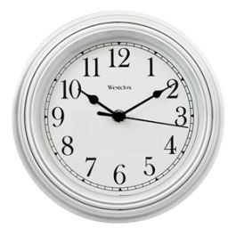 WESTCLOX WALL CLOCK 9 INCH WHITE 46994